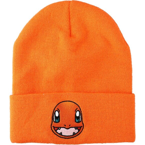 Other | Pokemon Charmander Face Orange Cuff Beanie | Poshmark